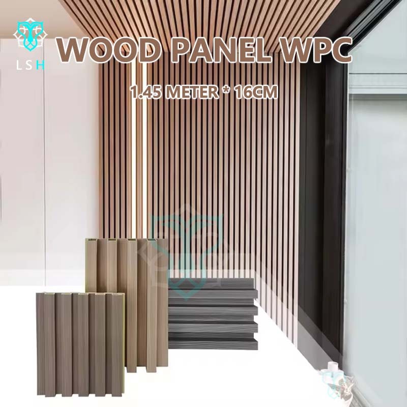 KAYU [1.45METER X 16cm] PVC Wallpanel/WPC Wood Panel/Wood Lattice ...