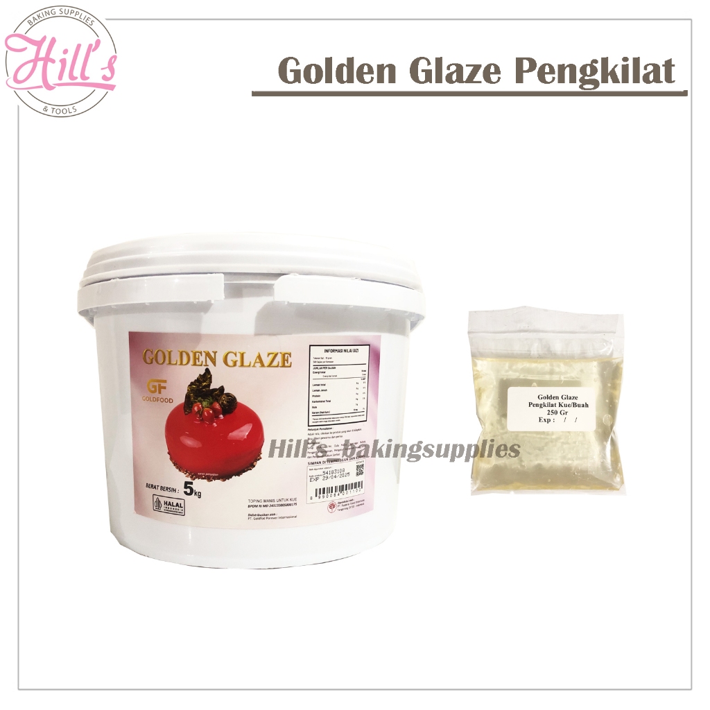 Golden GLAZE 250 gr FRUIT CAKE SHINE / PREMIUM CRYSTAL JELLY GLAZE ...