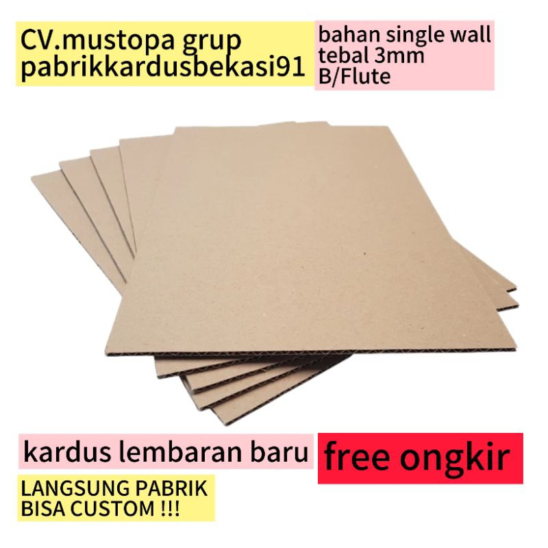 New Plain Sheet Cardboard Size 120x60cm Thickness 3mm | Shopee Malaysia