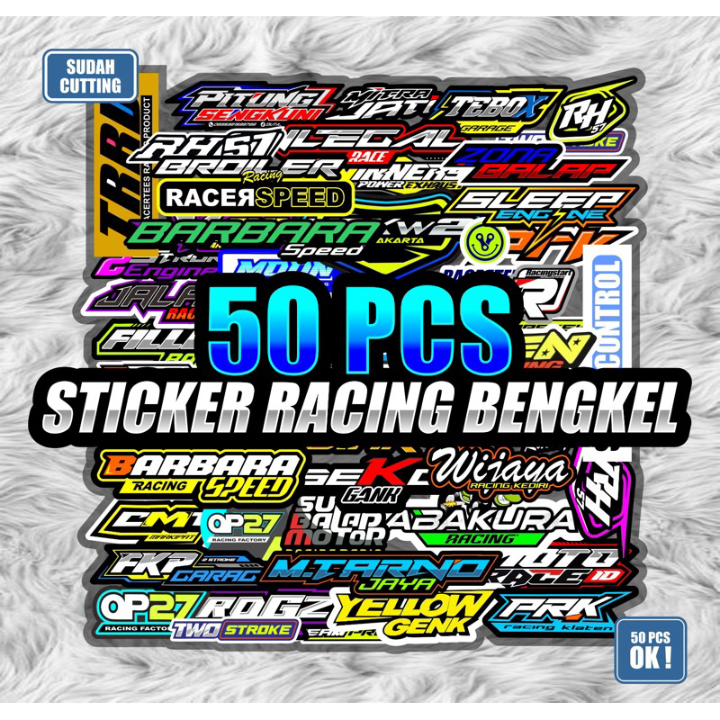 Racing sponsor stickers, racing workshop, contents 50 sheets, cool ...