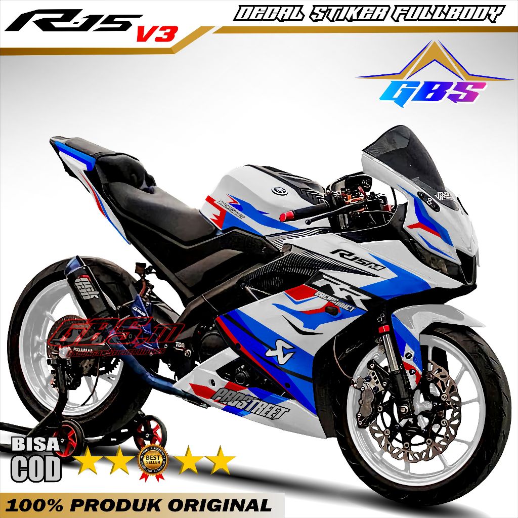 R15 V3 Variation Decal Full Body Motorcycle Sticker R15 V3 Yamaha R15 ...