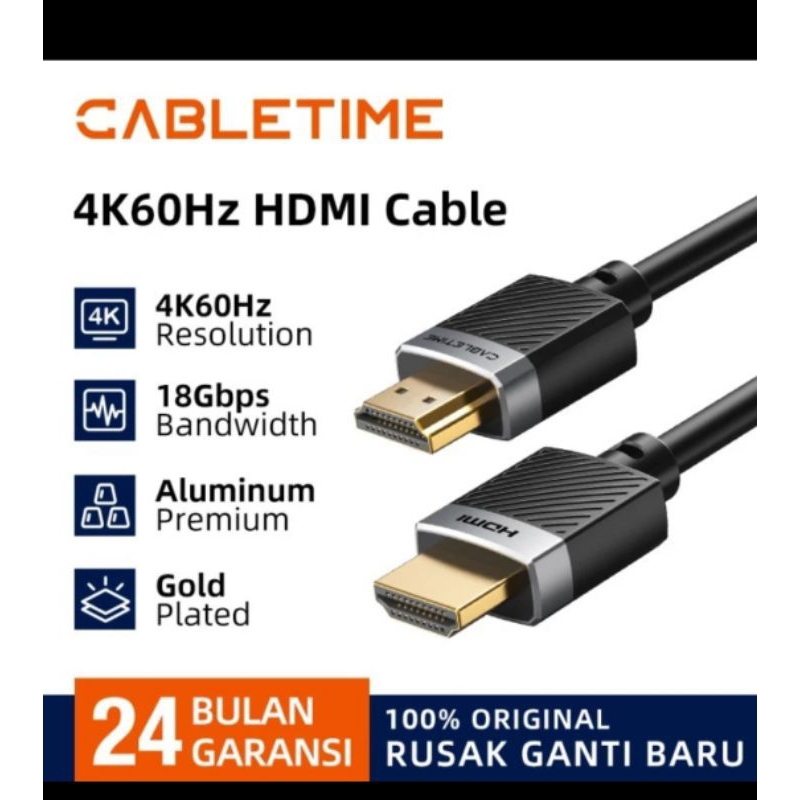 Hdmi Cabletime Cable [CH24 5M] HDMI Cable Exclusive Series | Shopee ...