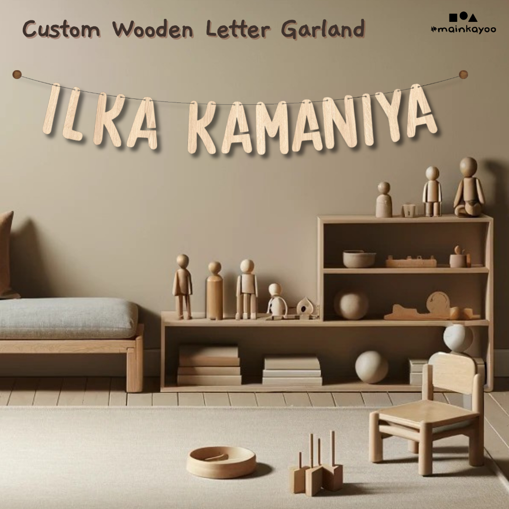 KAYU Custom Wooden Letter Hanging Art - Letter Garland - Wooden Hanging ...