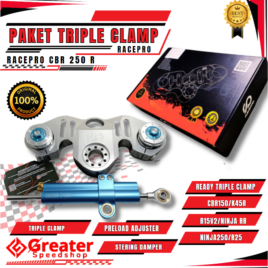 Upper Traple CLAMP triangle Raiser NINJA 250 CBR 150 NINJA RR RACEPRO ...