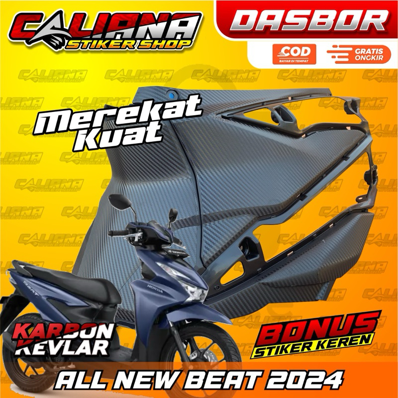 All new honda beat kevlar carbon kevlar tank pad striping sticker ...