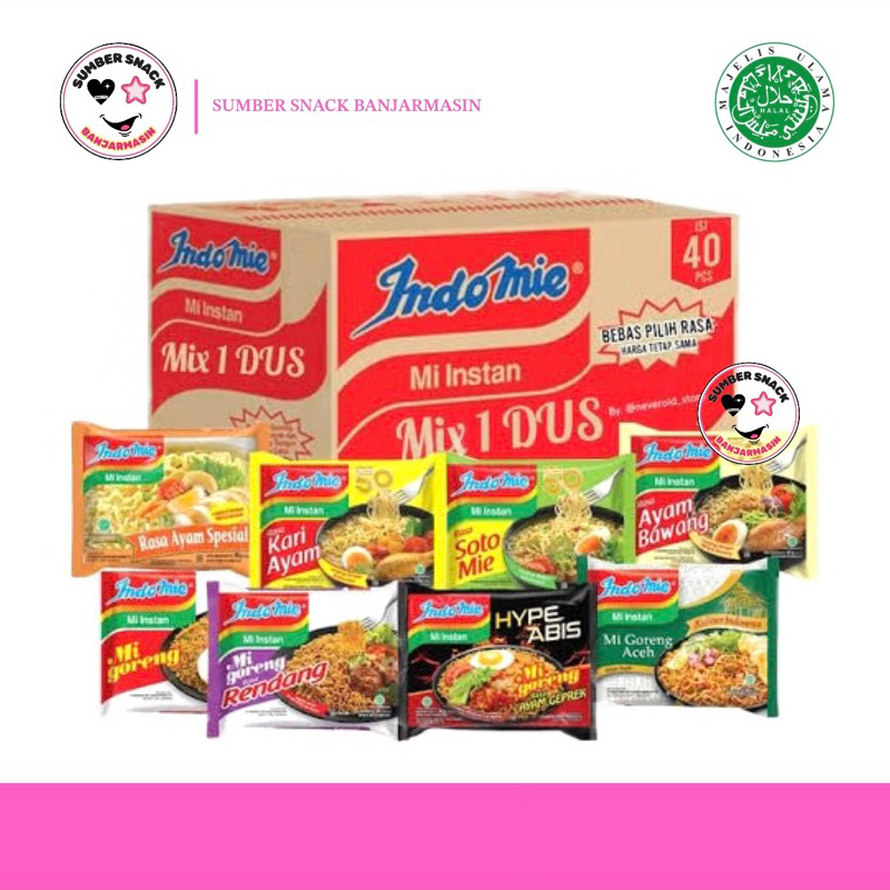 Indomie Carton Instant Noodles (40/Carton Contents) (11 Flavor Variants ...