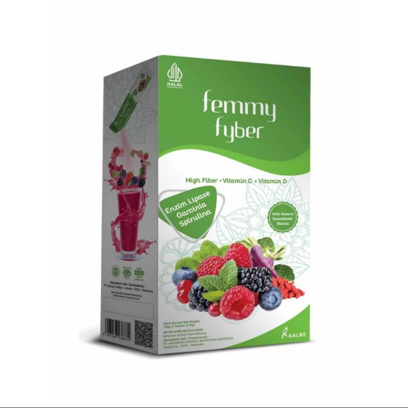 [Original New 1000%] Femmy Fyber Fiber Diet Drink 1 Box 7 Sachets ...
