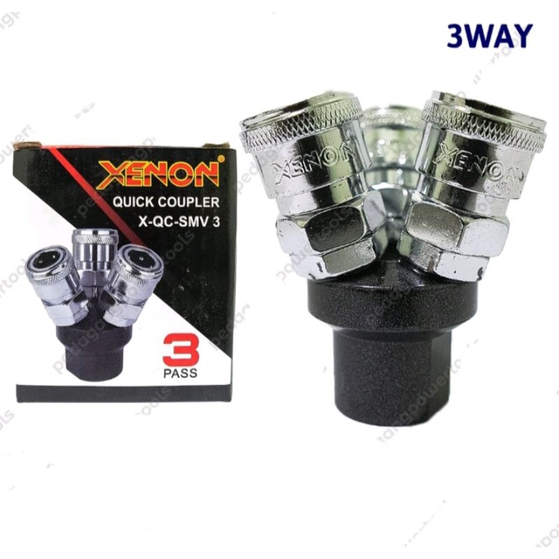 Quick Coupler 3 Way Xenon 3 Prong Compressor Connection | Shopee Malaysia