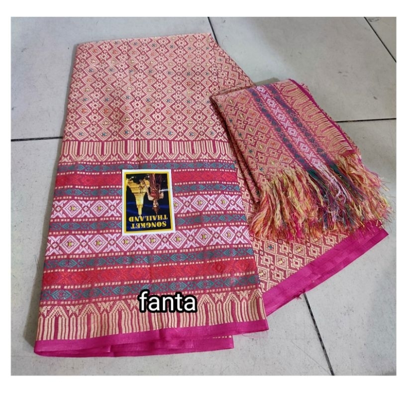 Songket Fabric Shawl set/Thailand Shawl songket Material/kebaya Skirt ...