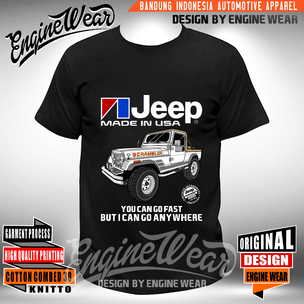 T-shirt Jeep CJ7 cj6 Tshirt Car Offroad 4x4 4WD Four wheel drive willys ...