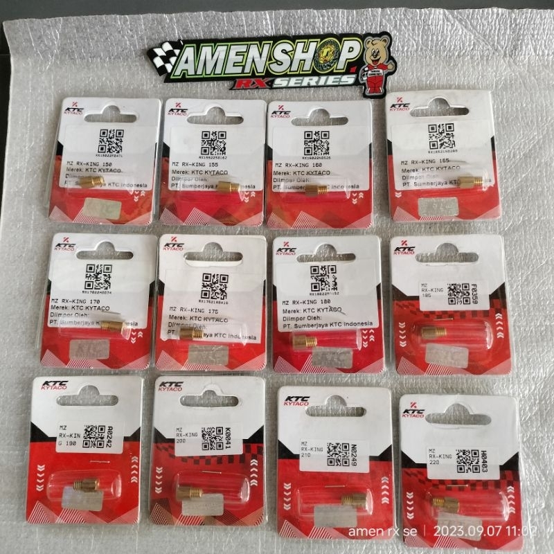 Main jet rxking / rxz KTC from sizes 150 to 250 (100% original KTC) | Shopee Malaysia