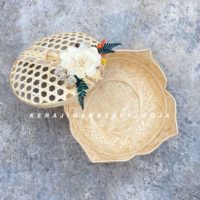NATURAL RUSTIC LOTUS besek / beautiful besek bamboo besek decorative ...