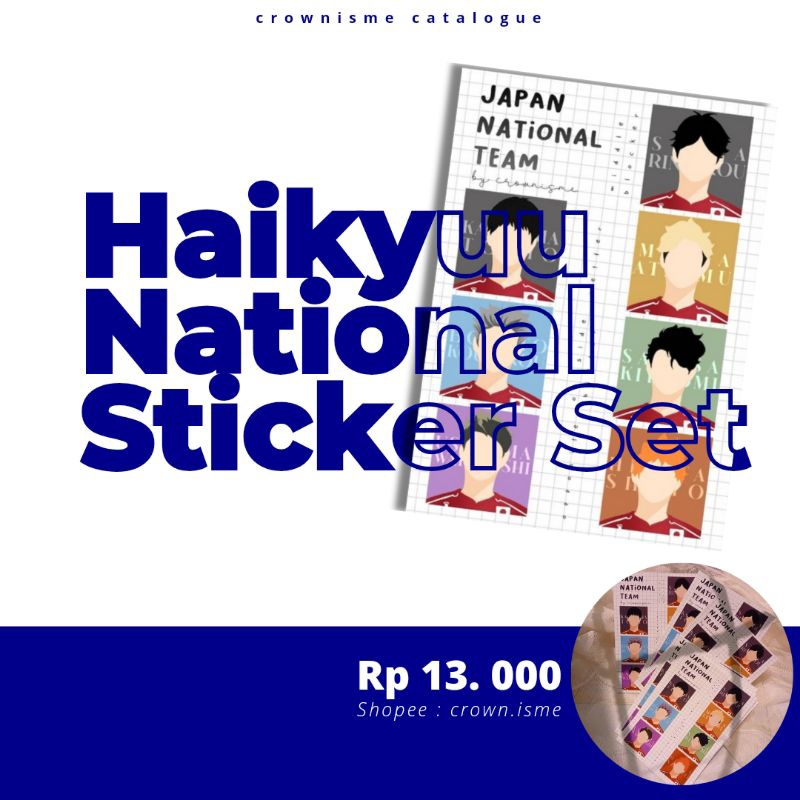 Haikyuu Sticker Set: Japan National Team | Shopee Malaysia