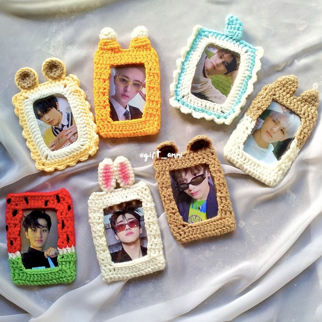 Photocard Holder Crochet NCT DREAM Custom Knitted Watermelon Bear Fox ...