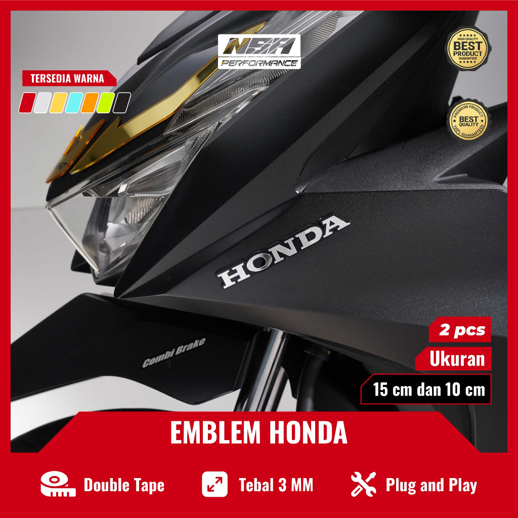 NSA 2PCS HONDA EMBLEM 3D HONDA LOGO RAISED HONDA STICKER RAISED HONDA ...