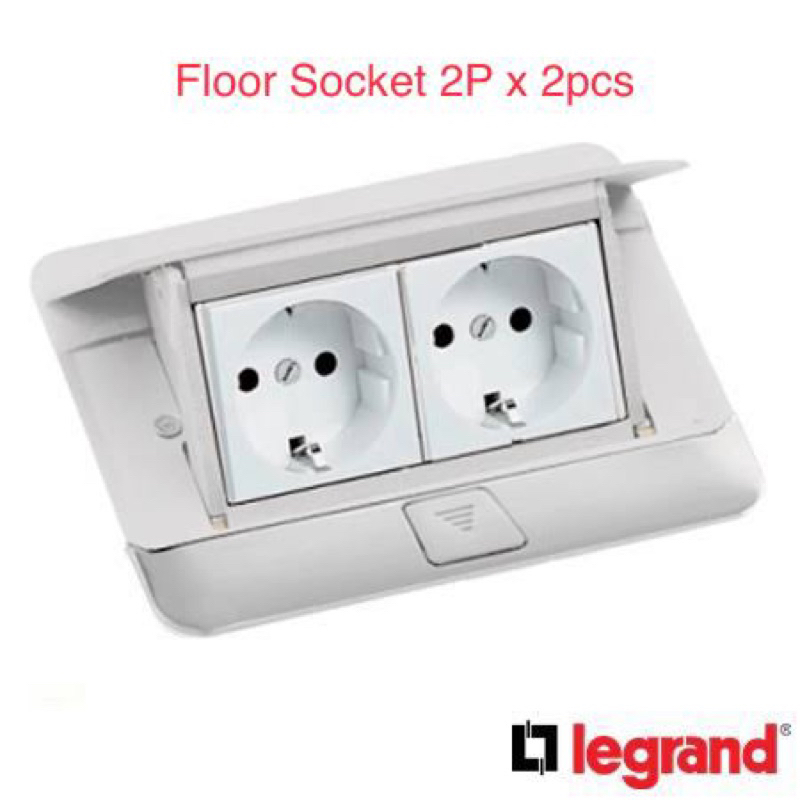 Legrand Floor Socket 2P 16A CP contains 2 Aluminum 054011 + 572118 ...