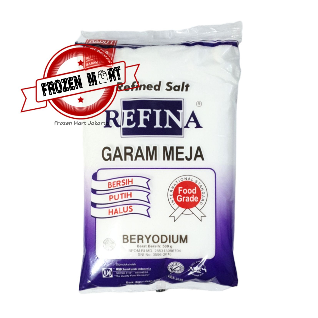 Refina Iodized Table Salt / Refined Salt / Pure Salt 500Gr | Shopee ...
