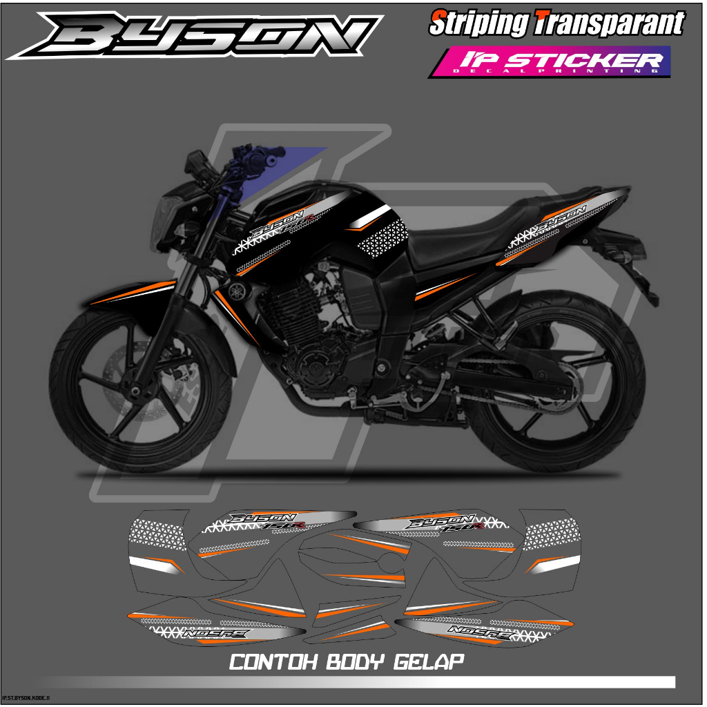 BYSON STRIPING STICKERS BYSON YAMAHA MOTORCYCLE STRIPING STICKERS BYSON ...