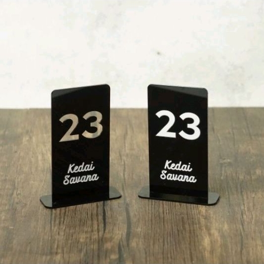 Custom Acrylic Table Numbers Logo Cafe Warung Shop Restaurant | Shopee ...