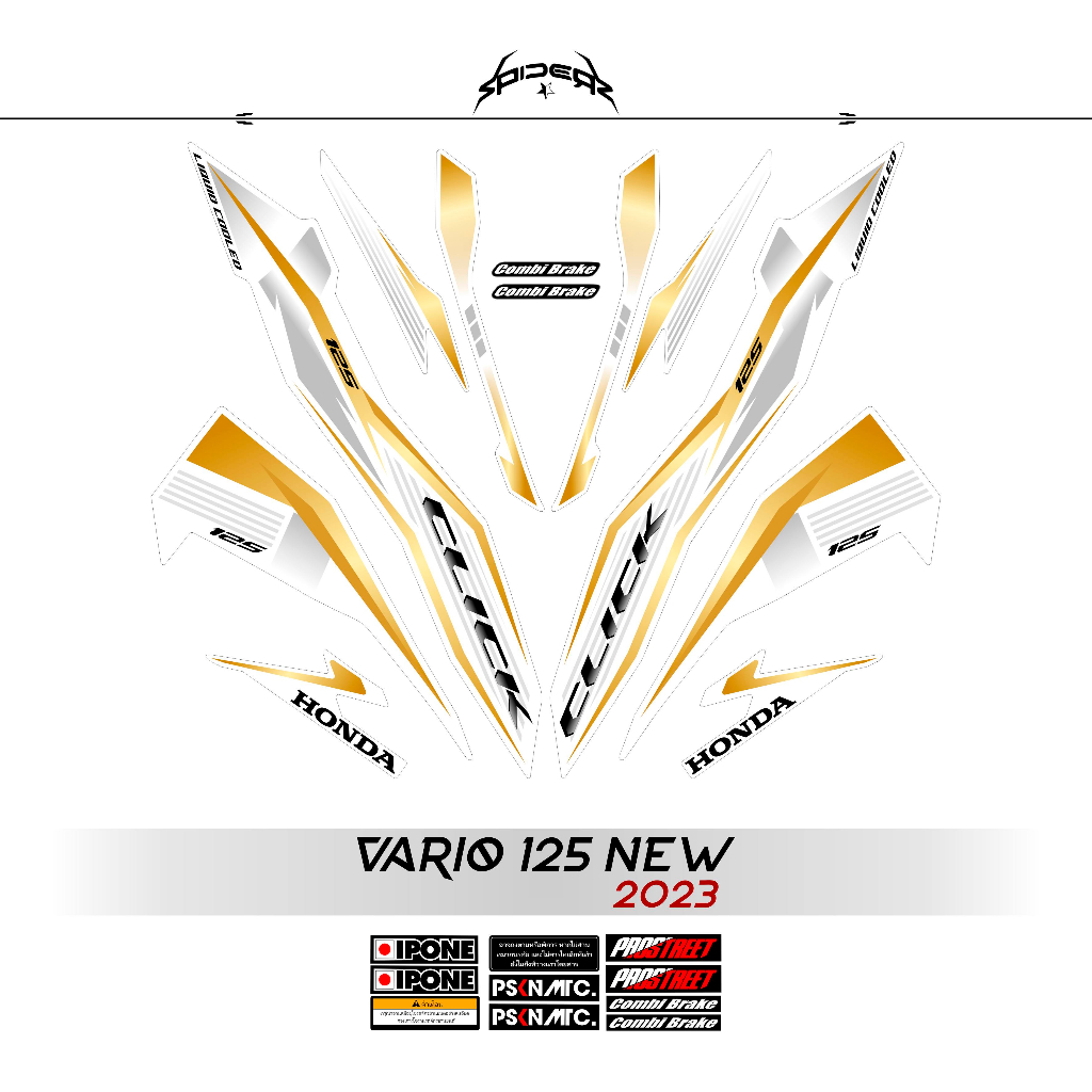 Striping HONDA VARIO 125 NEW (27) / 2022 / 2023 / CBS - ISS / STRIPE ...