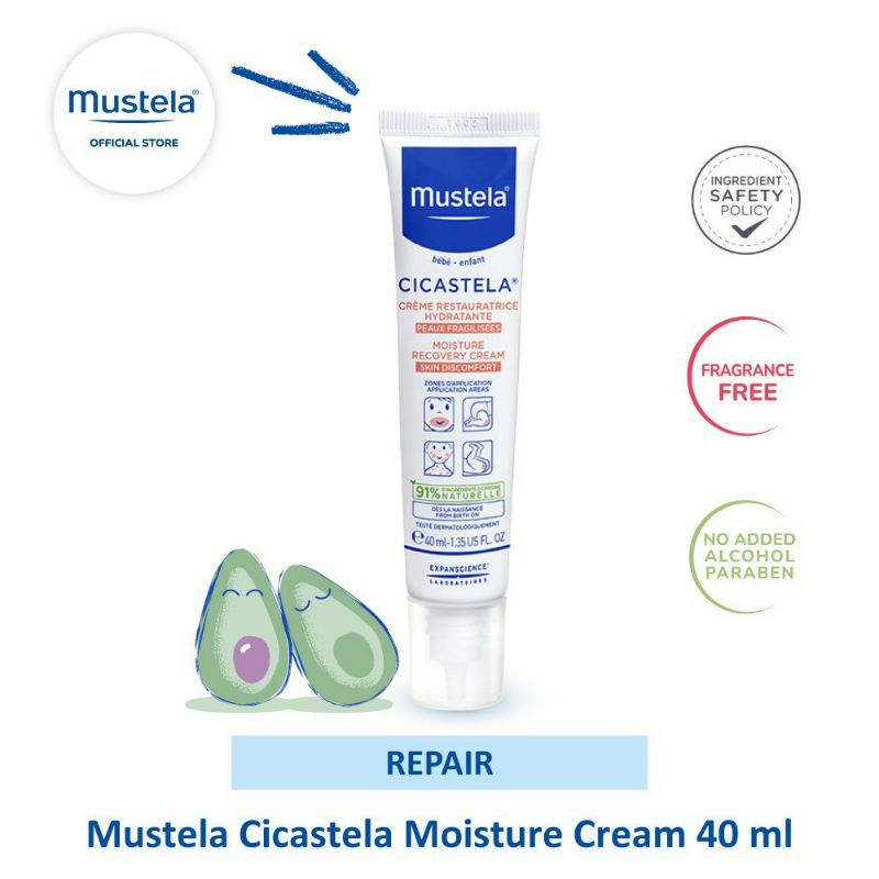 Mustela Cicastela Moisture Recovery cream Baby for Rashes - Irritation ...
