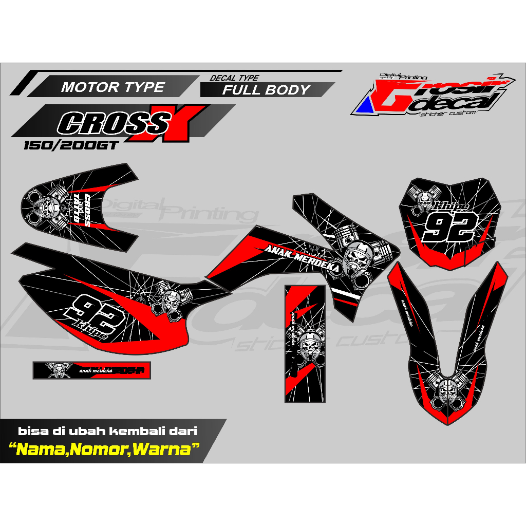 Viar Cross X 150 / 200GT Supermoto Decal full body Viar Cross | Shopee ...