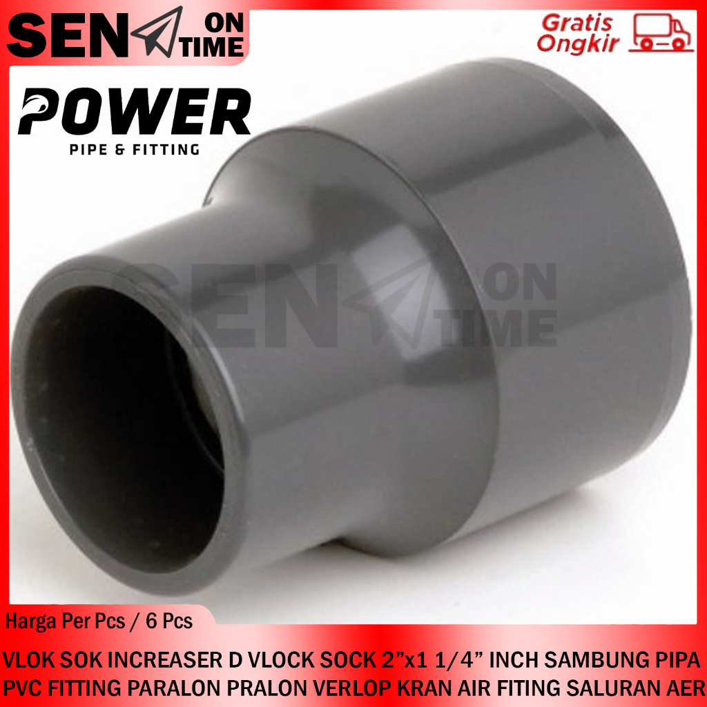 Vlok SOK 2"x1 1/4" INCREASER D VERLOP SOCK REDUCER PVC 2 x1 1/4 INCH ...
