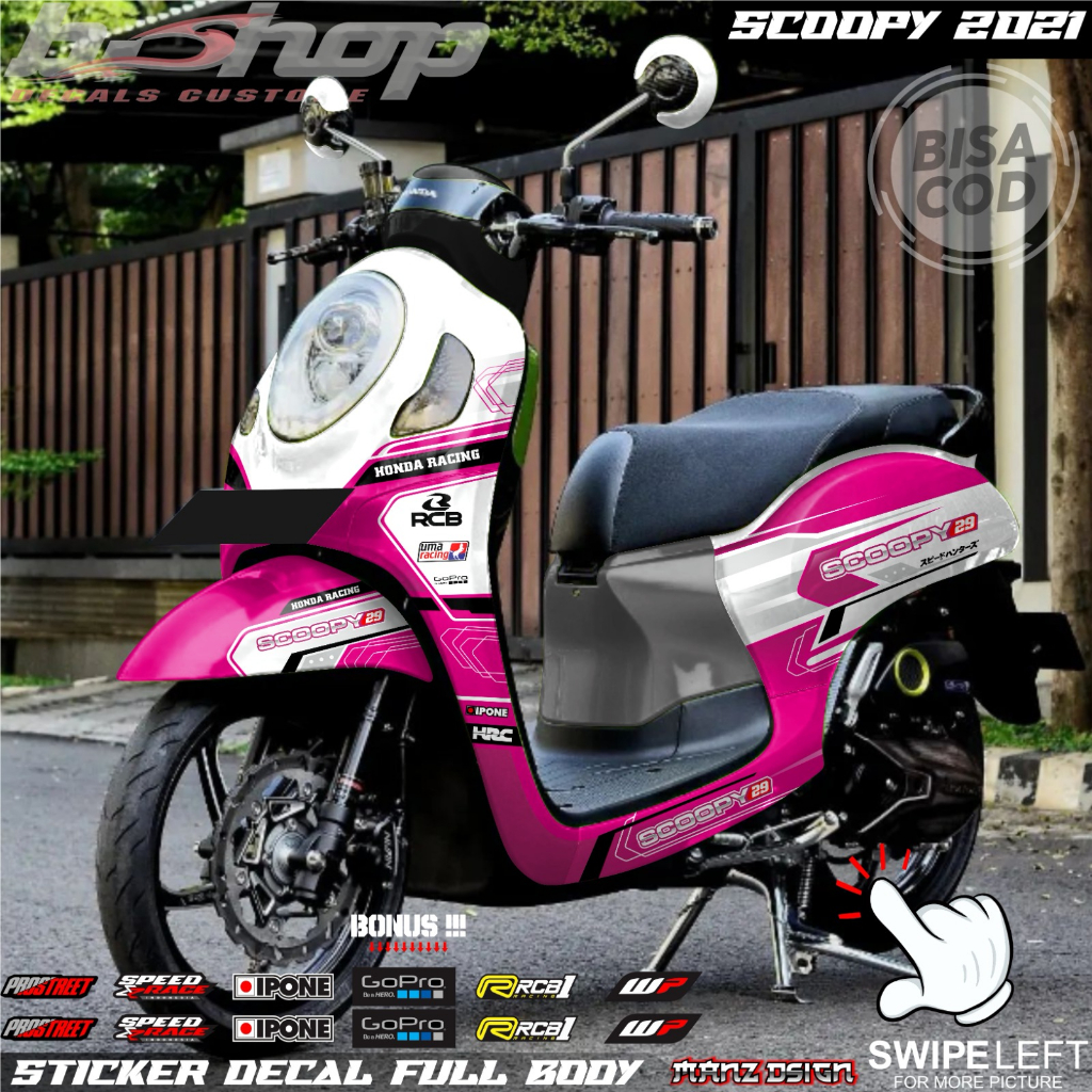 Sticker DECAL FULL BODY2021 RCB Graphic MOTIF CUSTOM Free Motorcycle ...