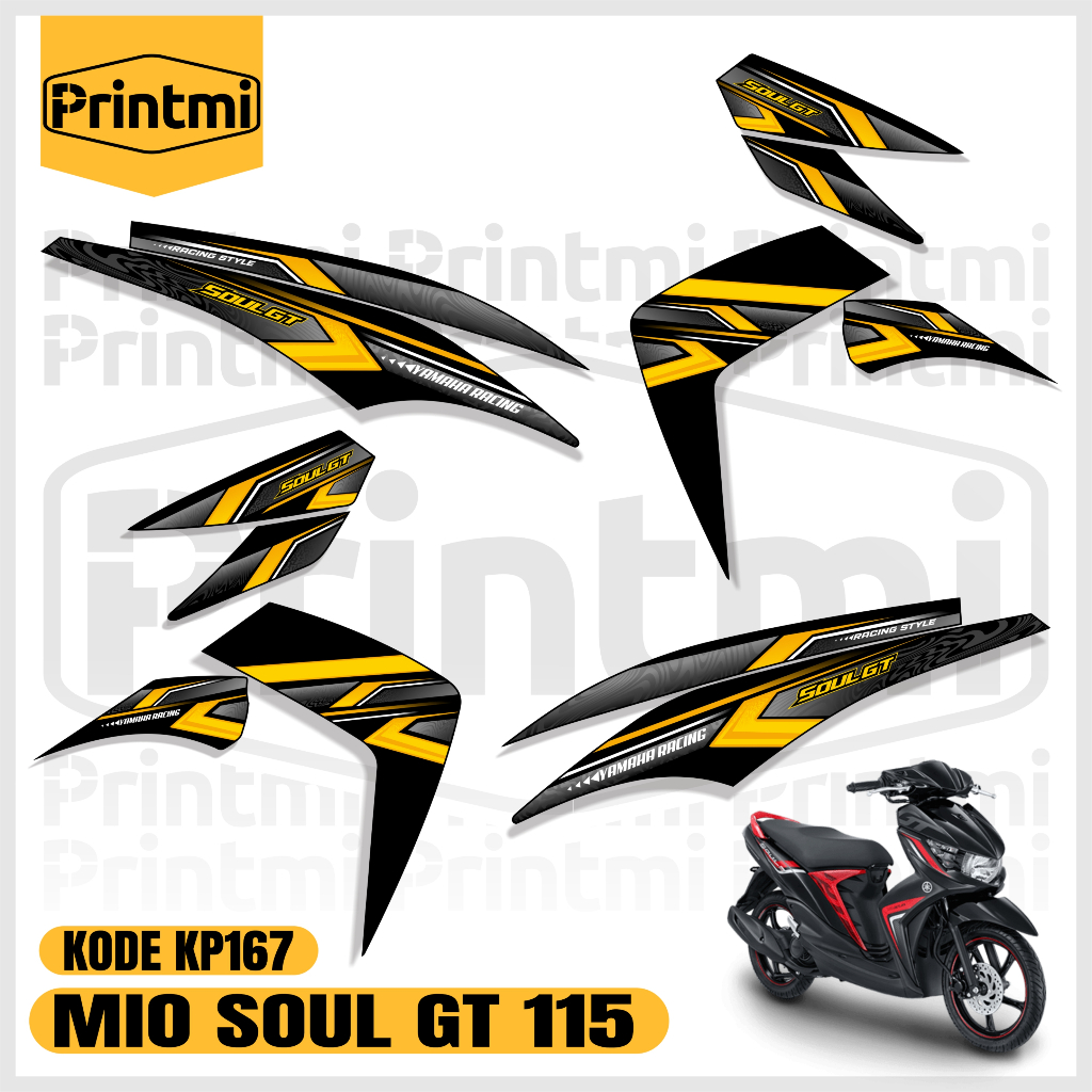 Mio Soul GT 115 Motorcycle Striping Sticker 2012-2015 Yamaha Racing ...
