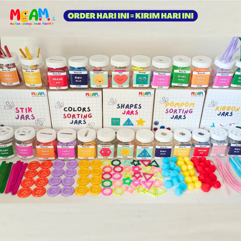 Meam Busy Jar Children's Educational Toys Montessori Motor Sensory Play ...
