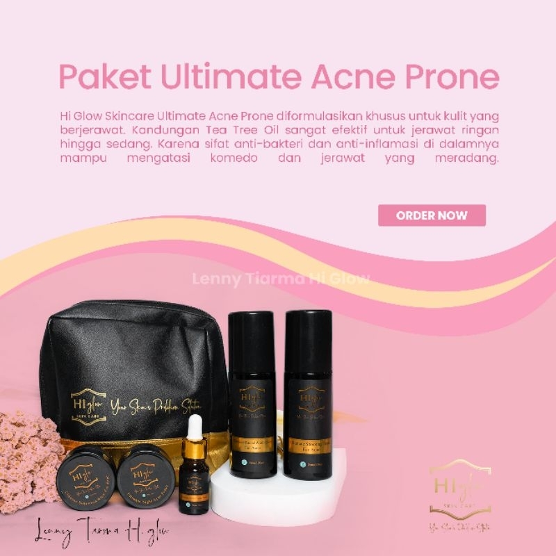 Hi Glow Skincare Ultimate Acne Prone Series Original, Acne And Scar ...