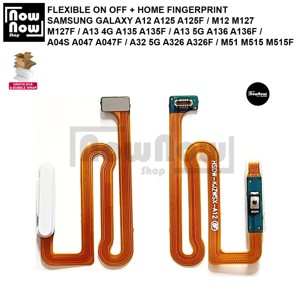 TOMBOL Flexible ON OFF Home FingerPrint Samsung Galaxy A12 A125 A125F ...