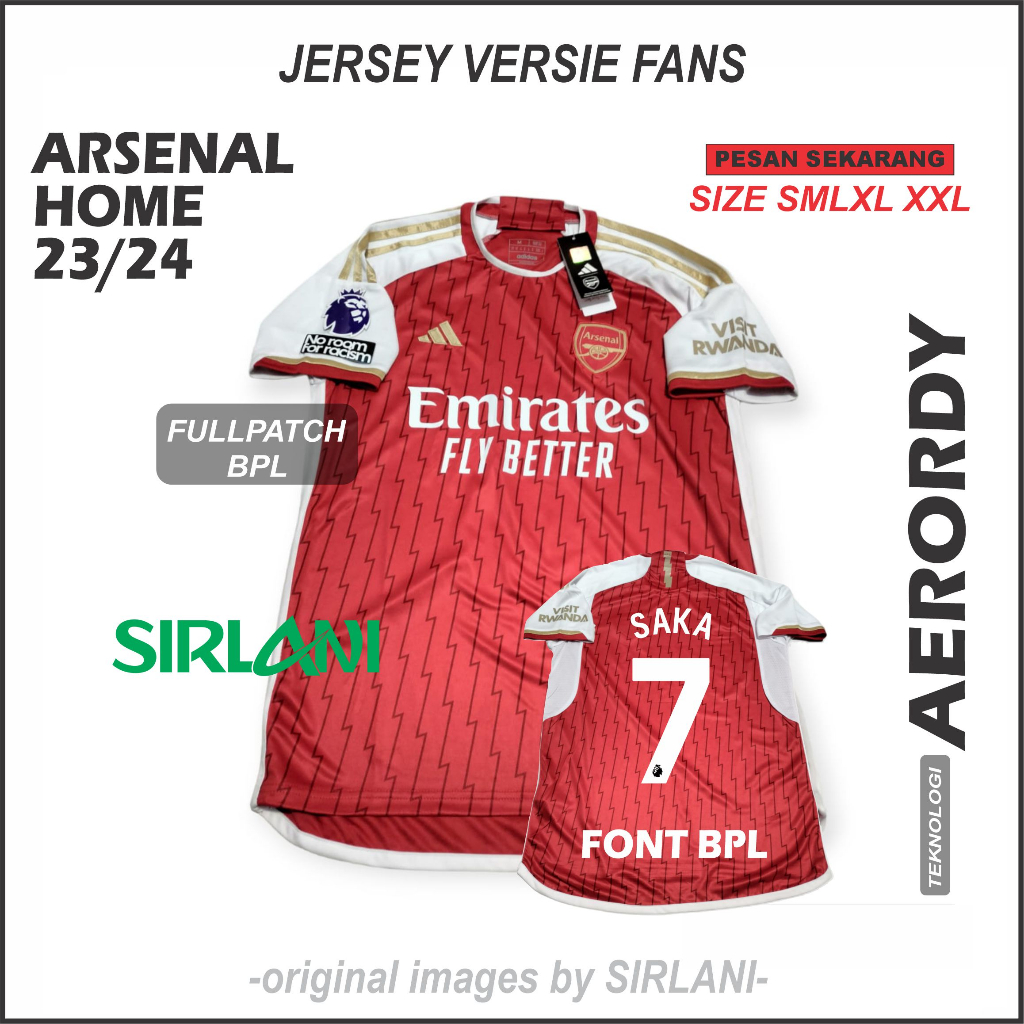 Arsenal HOME JERSEY NEW 23/24 OFFICIAL ARSENAL HOME FOOTBALL JERSEY ...