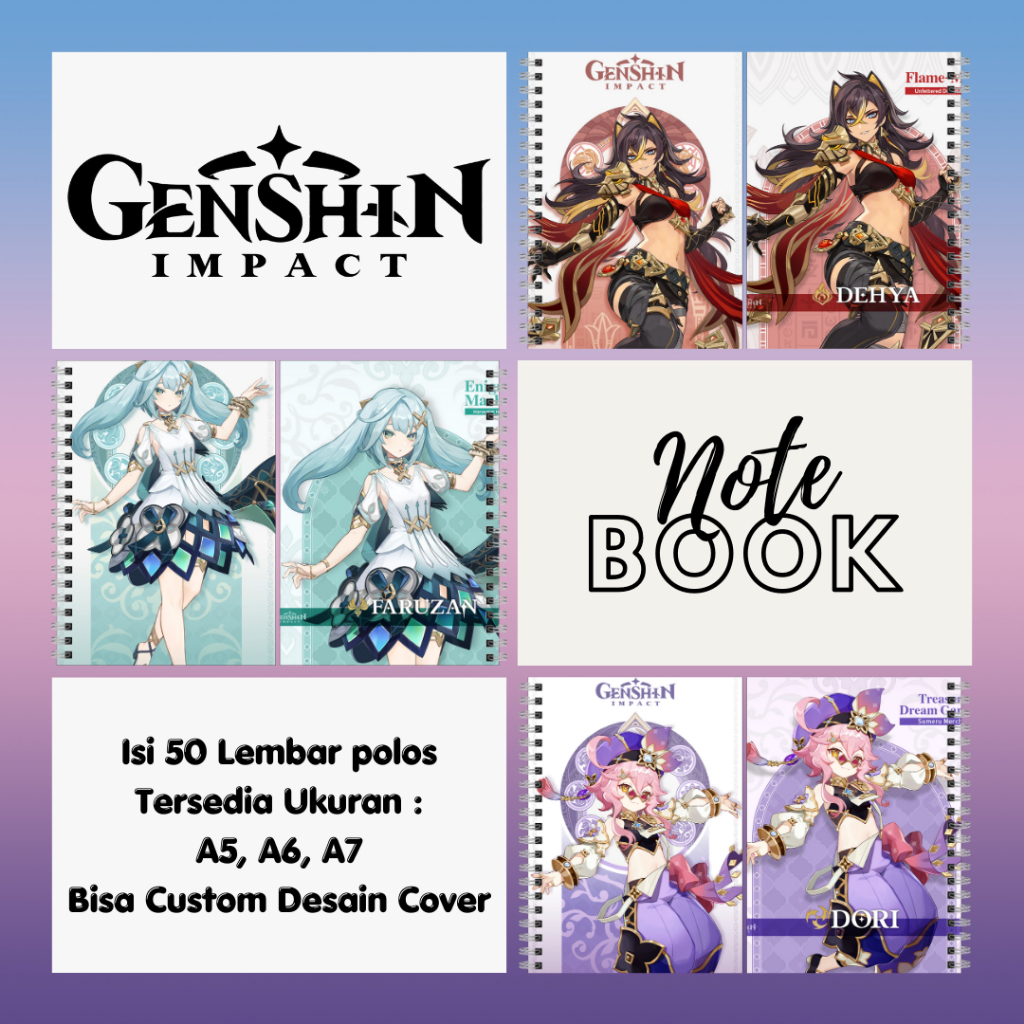 Genshin IMPACT NOTEBOOK/Note Book/GENSHIN IMPACT/GENSHIN PART 3 furina ...