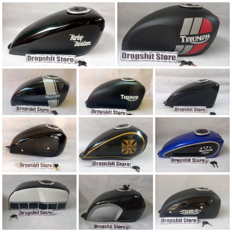 Japstyle custom tank Triumph tank Scrambler tank Bobber tank Bratstyle ...