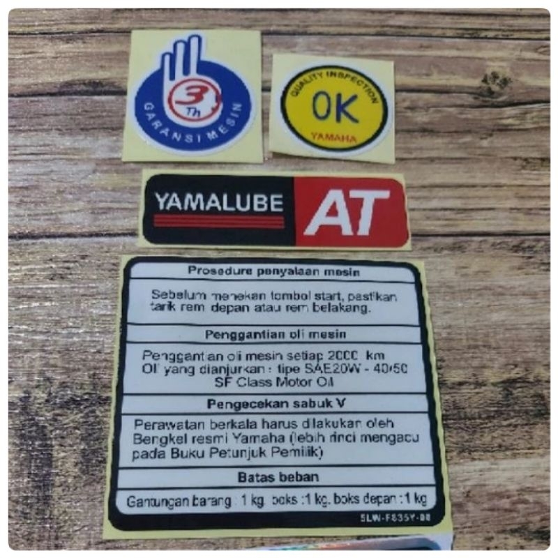 Yamaha MOTORCYCLE PRINTCUTT WARNING STICKER | Shopee Malaysia