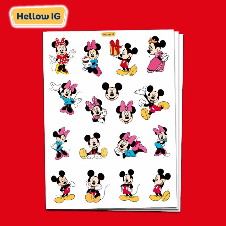 Sticker MICKEY MOUSE MICKEY MOUSE MICKEY MOUSE MINNIE MOUSE Cute ...