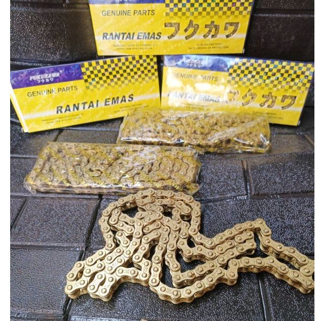 Fukukawa gold Chain 428 140 japan gold chain full gold fukukawa racing ...