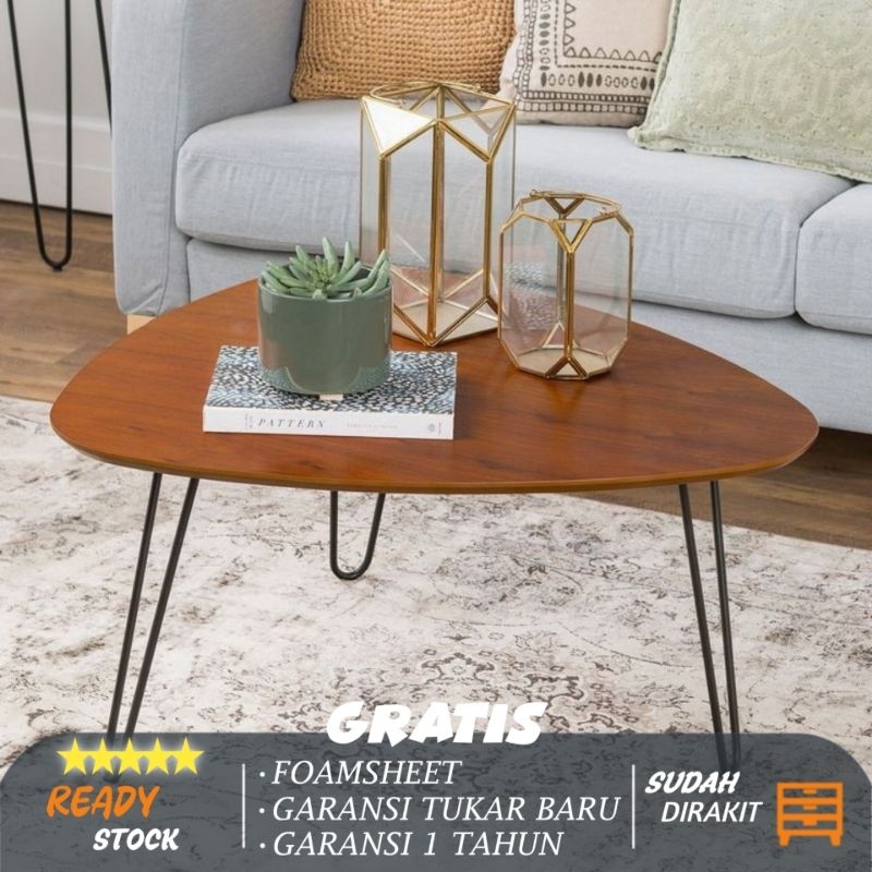 Minimalist Guest Table with Egg Model 50cm Iron Legs Coffee Table ...
