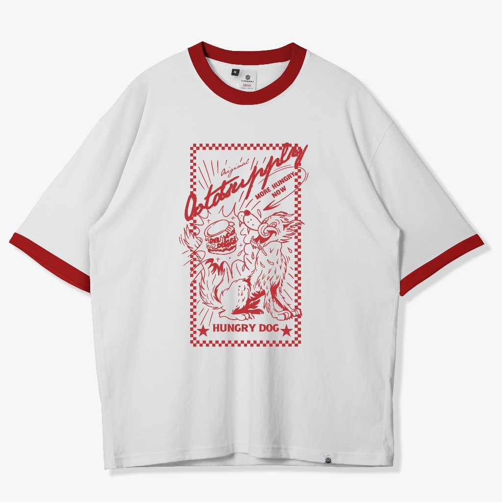 OOTDSUPPLY Oversized Hungry Husky Ringer | Oversize Men & Women ...