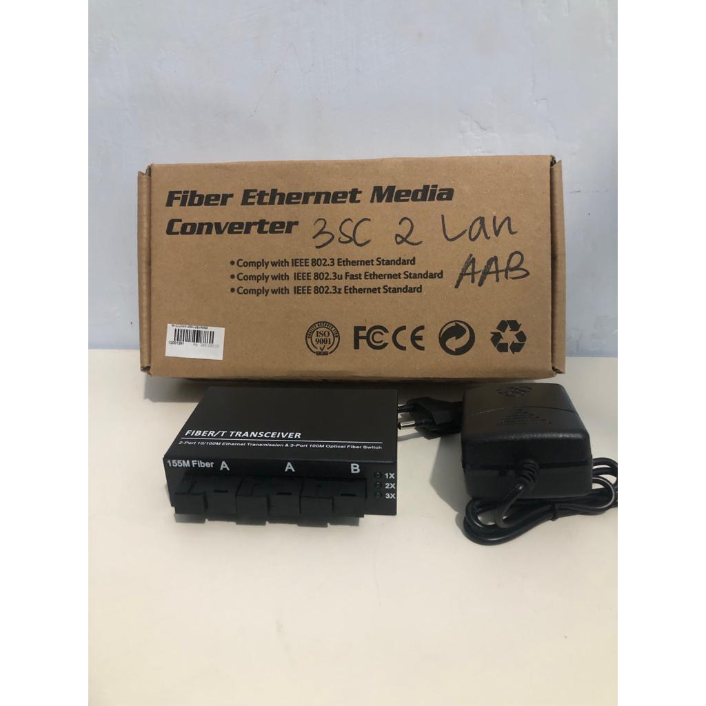 Media Converter 3 SC 2 LAN -HTB-ETHERNET AAB AND ABB | Shopee Malaysia