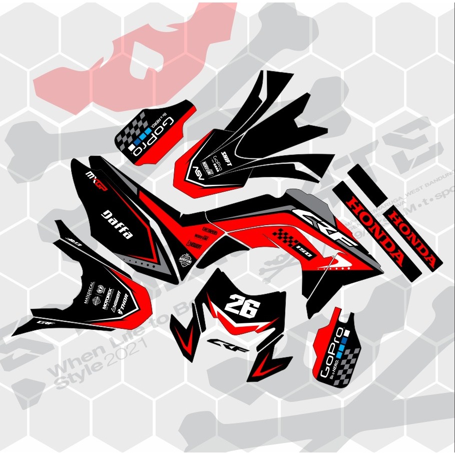 Decal/sticker CRF 150L/klx BF/D'Tracker/ WR155/klx Gordon/ full body ...