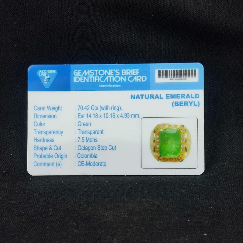 Colombia ZAMRUD STONE COMPLETE WITH ORIGINAL NATURAL READY TO USE LAB ...