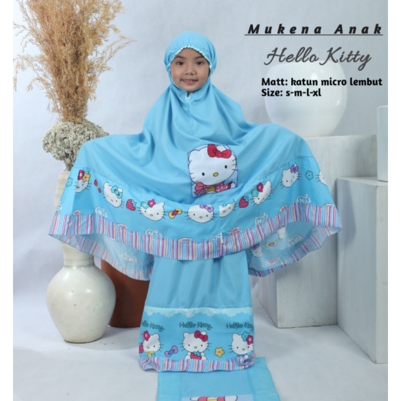 Newest HELLO KITTY CHILDREN'S MUKENA COMPLETE WITH PRAYER AND BAG AGE 2 ...