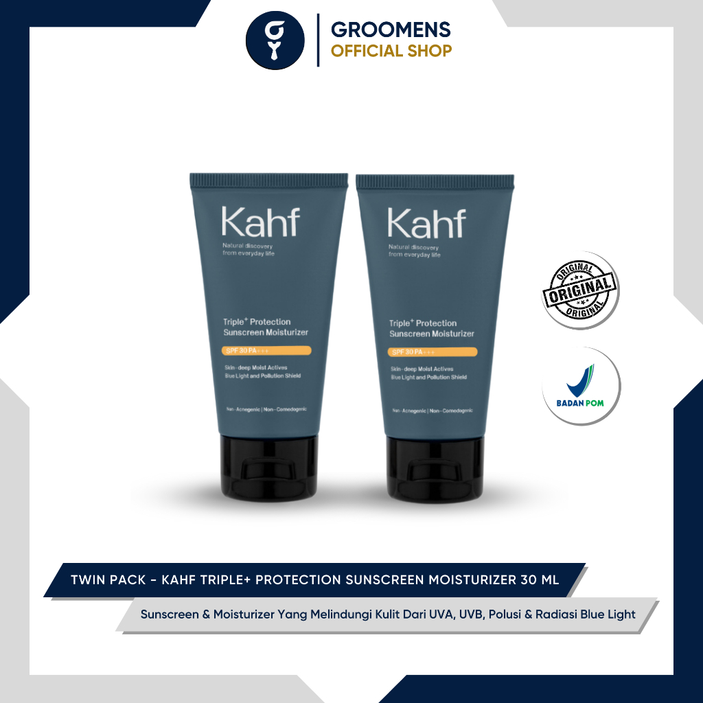 Kahf Triple+ Protection Sunscreen Moisturizer SPF 30 PA+++ 30 ml - Twin ...