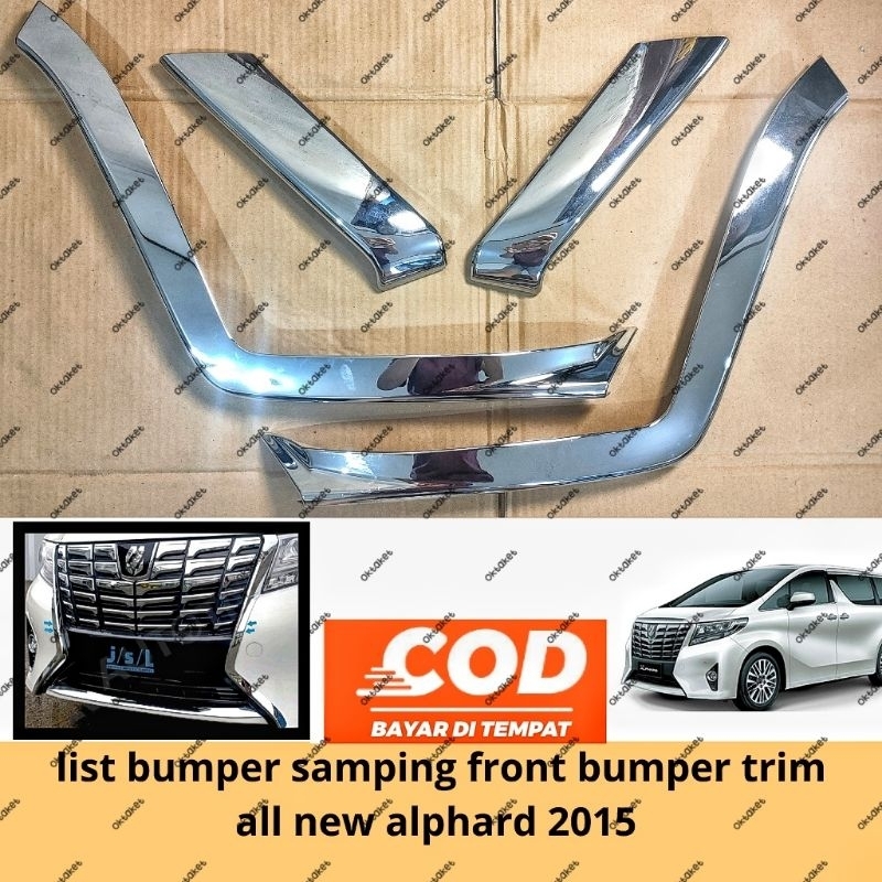 List Of front bumper Side chrome front bumper chrome all new Alphard ...