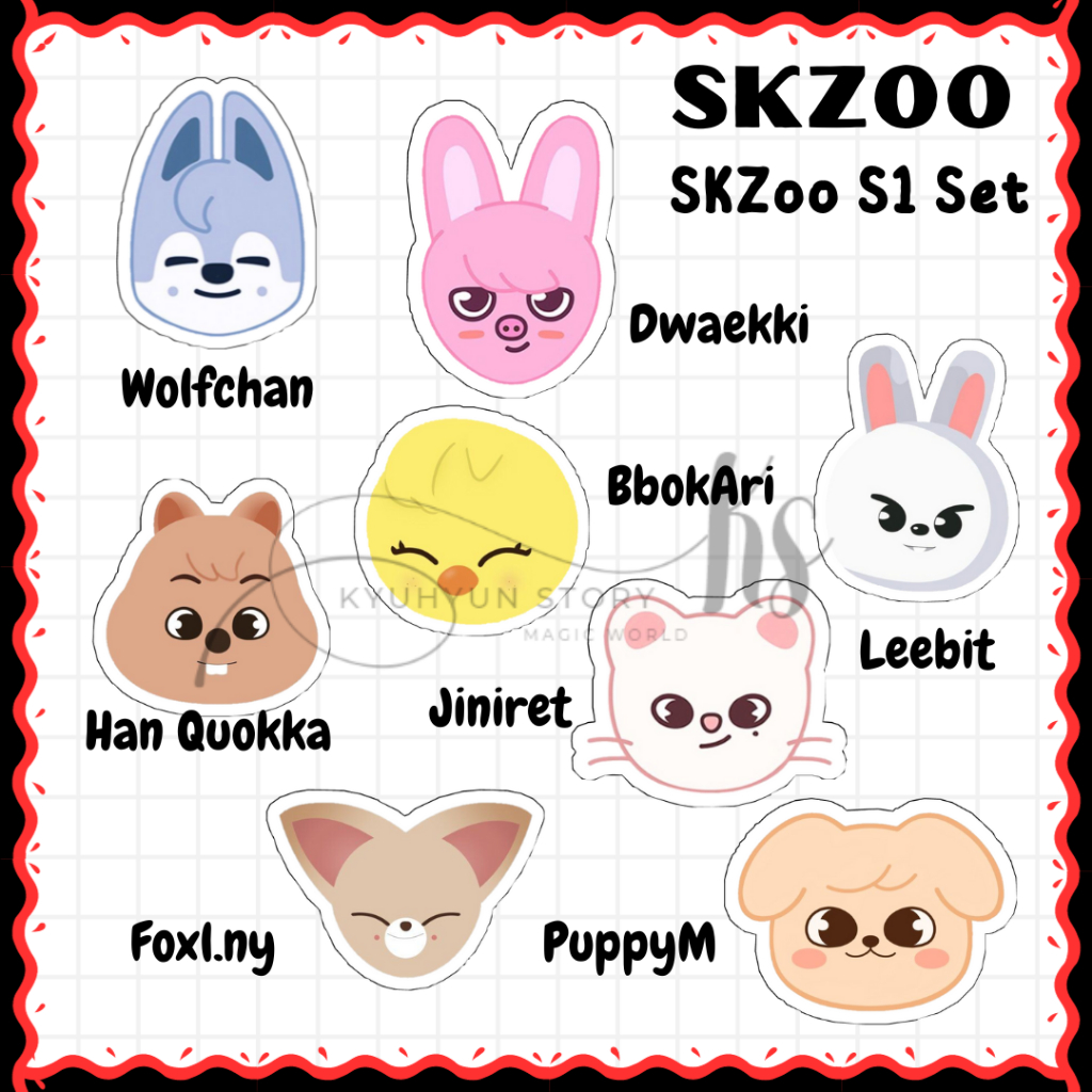 Sticker Kpop Straykids SKZOO Chibi Cartoon Anime Character Cute ...