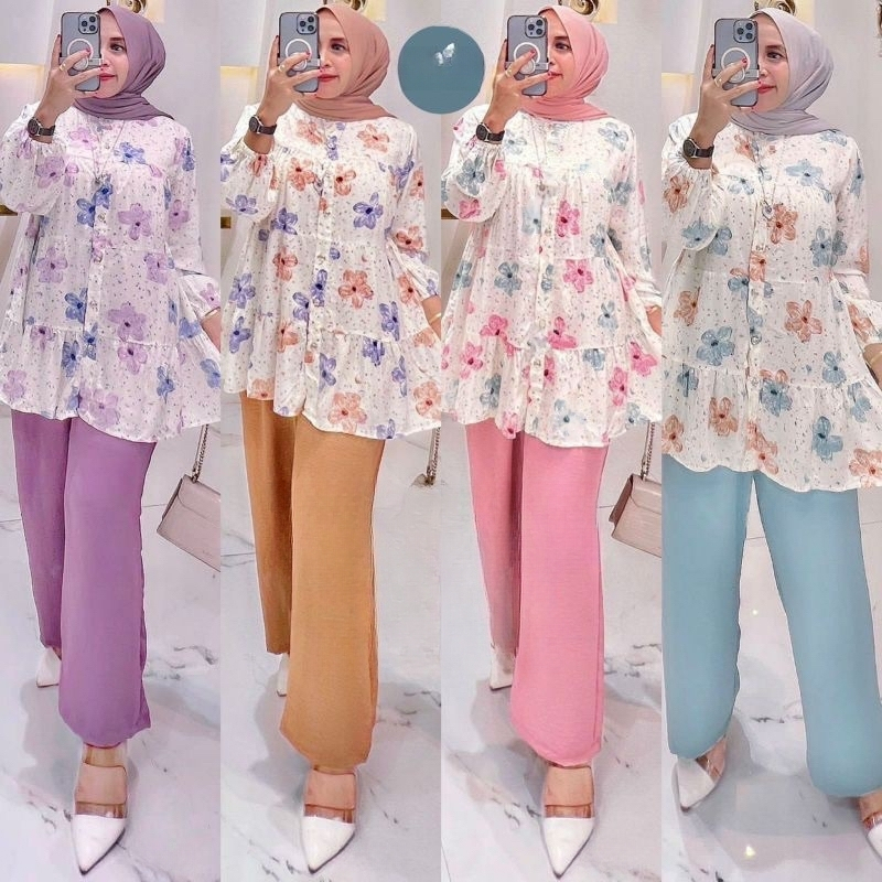 Tiana ONE SET - MUSLIMAH WOMEN'S SET WITH RECENT MOTIFS | Shopee Malaysia