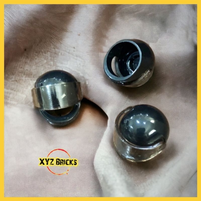 Lego PARTS 4298619 6244785 Headgear - Mini Crash Helmet Black & Visor ...