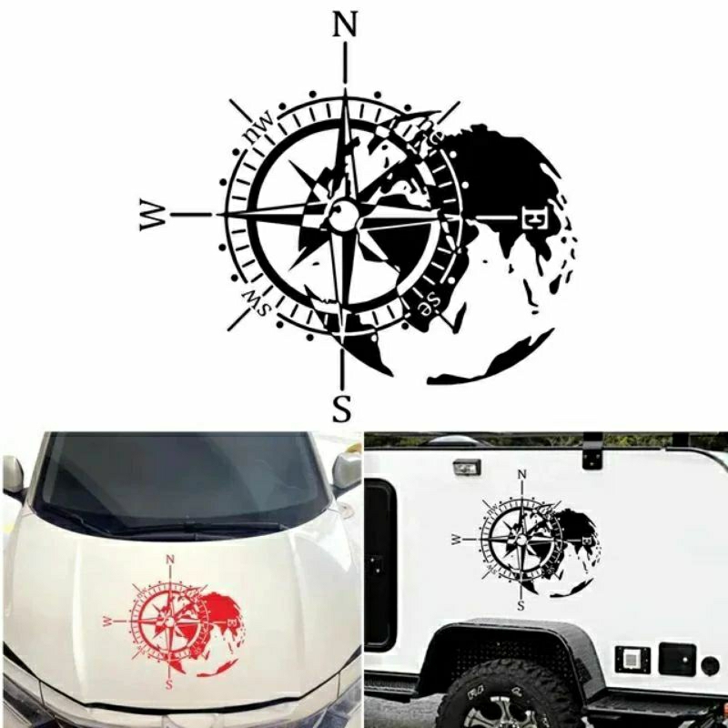 Cutting Sticker Cabin Compass Mountain/Off Road Car Sticker | Shopee ...